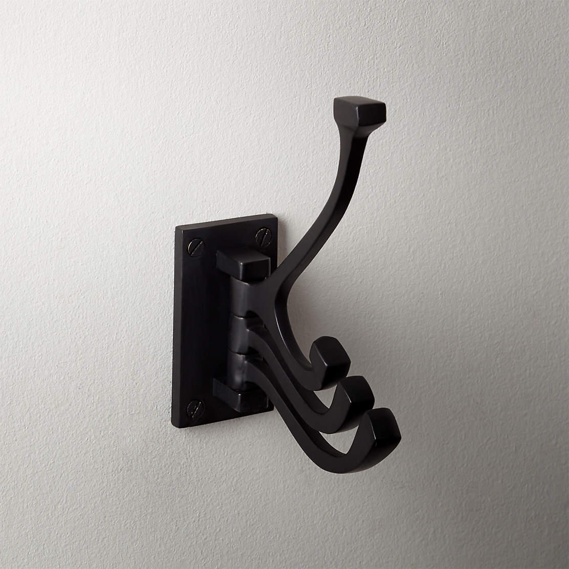 Blaine Modern Matte Black Wall Mount Hook + Reviews | CB2 Canada
