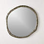 Abel Round Silver Modern Wall Mirror 34" + Reviews | CB2