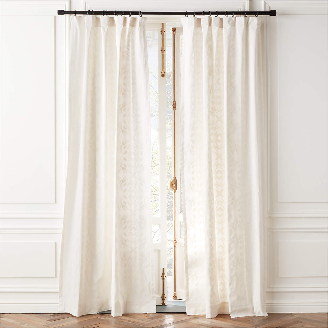 Linen Sheer White Curtain Panel | CB2 Canada