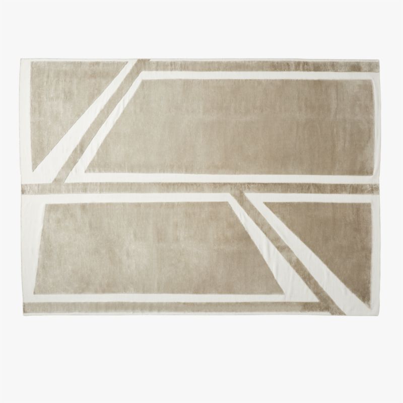 Aerial View Hand-Knotted Natural Viscose Area Rug 10'x'14' | CB2