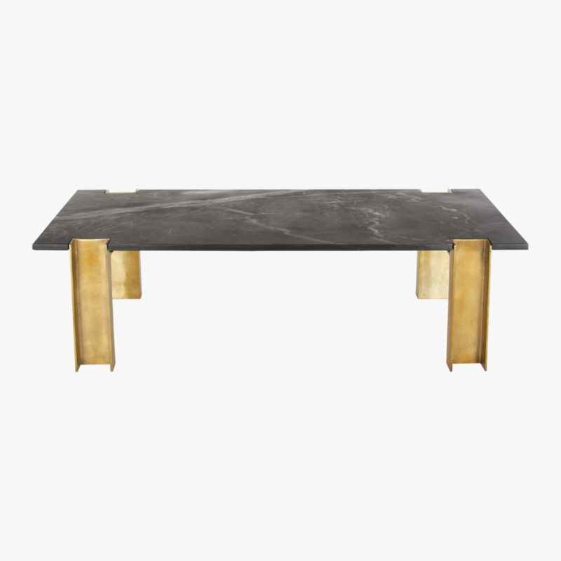 Alcide Rectangular Marble Coffee Table + Reviews | CB2