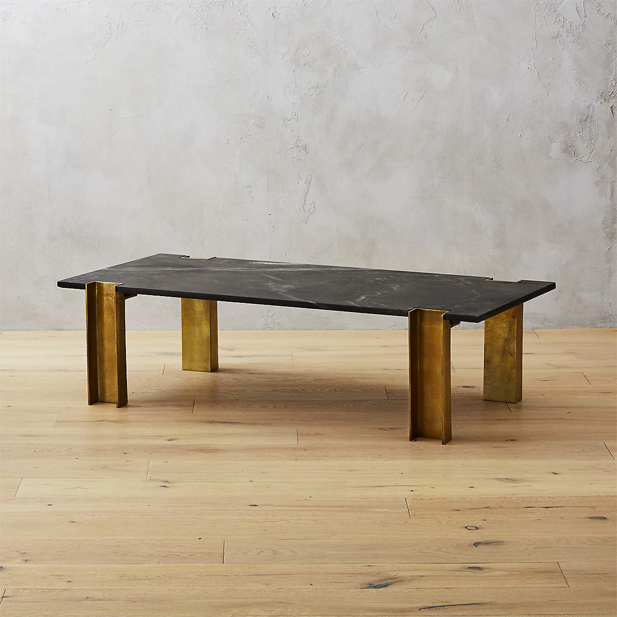 Alcide Rectangular Marble Coffee Table + Reviews | CB2