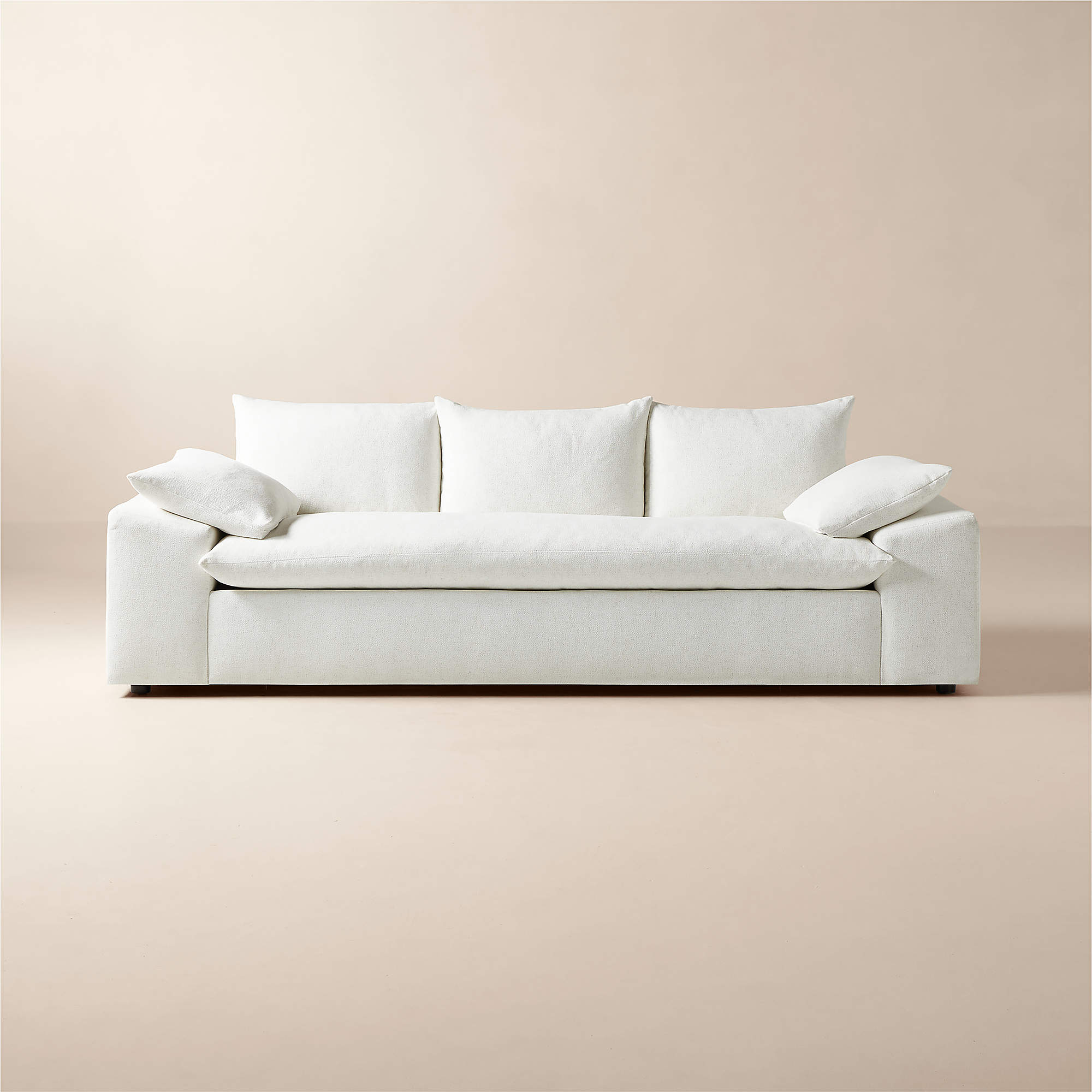 Algora White Performance Fabric Sleeper Sofa + Reviews | CB2
