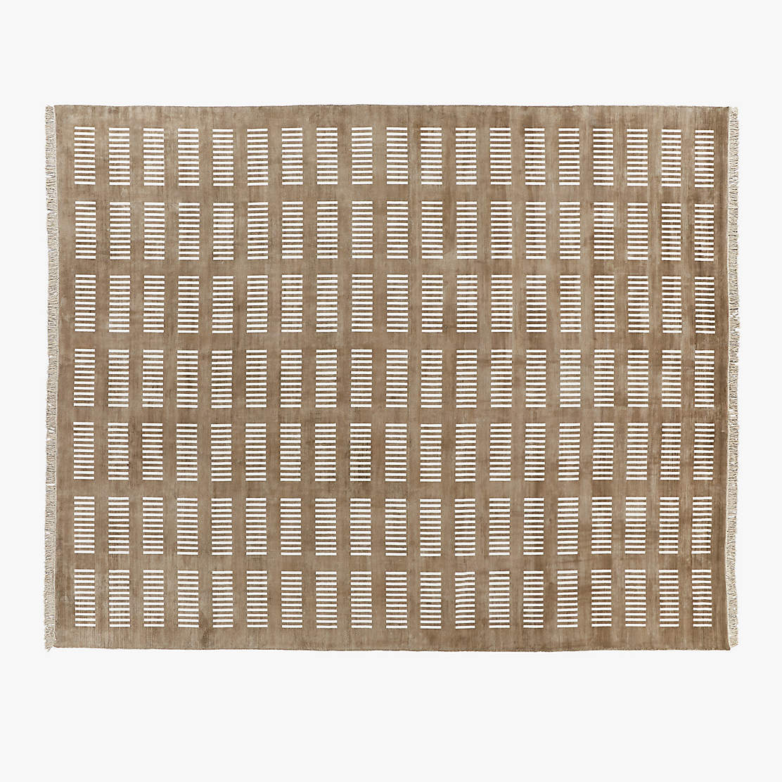 Alize Handloomed Ivory Viscose Area Rug 10'x14' + Reviews | CB2