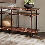 Ember Modern Red Marble Console Table | CB2