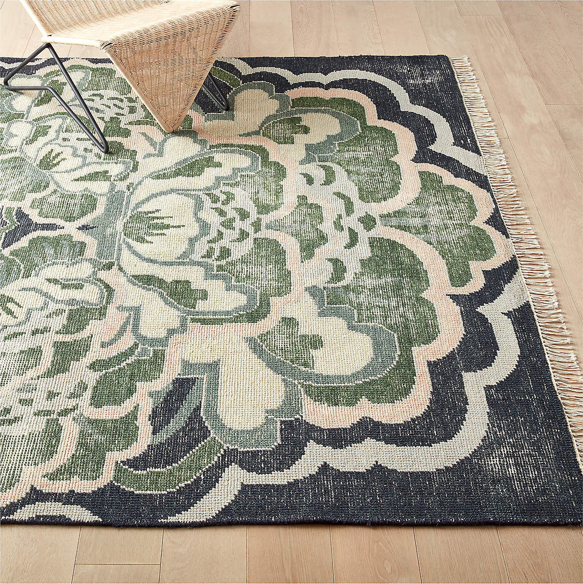 Allure Green Hand-Knotted Area Rug | CB2