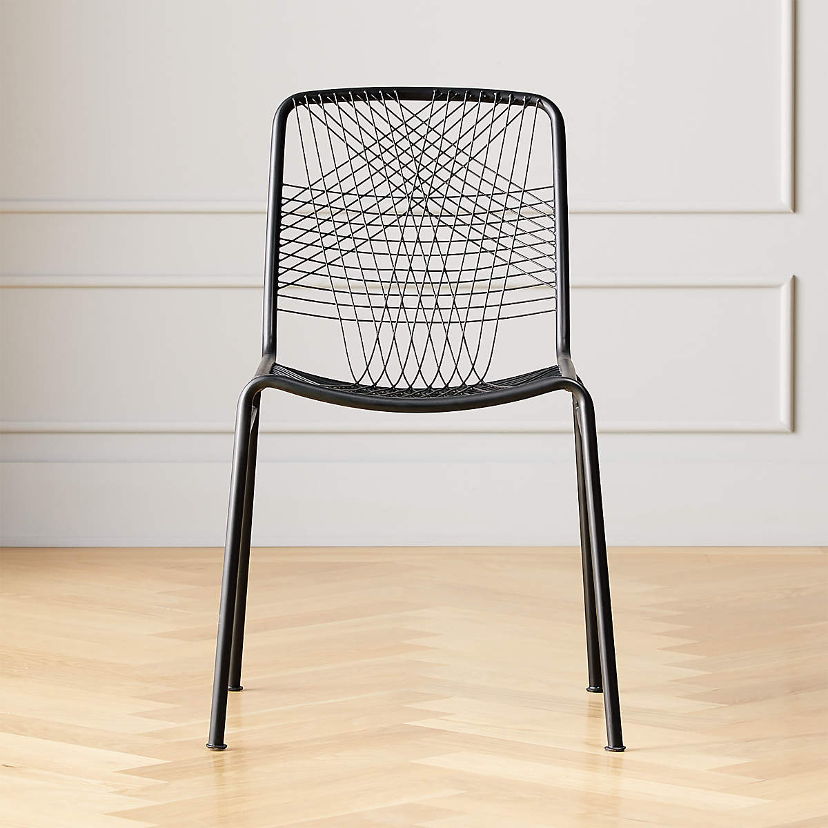 Alpha Black Metal Chair + Reviews | CB2