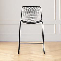 Peg Upholstered Counter Stool Set of 2 + Reviews | CB2 Canada