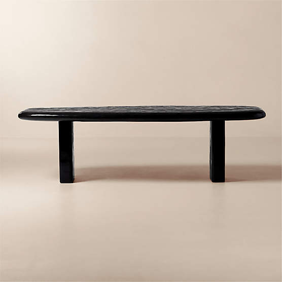 Aster 96" Oval Black Marble and Aluminum Dining Table + Reviews | CB2