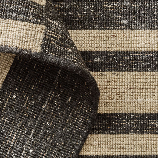 Modern Black Area Rugs: Dark Wool Rugs, Viscose and Natural Hide | CB2