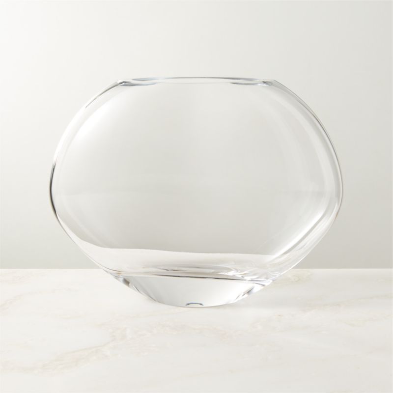 Amata Round Clear Glass Vase + Reviews | CB2 Canada