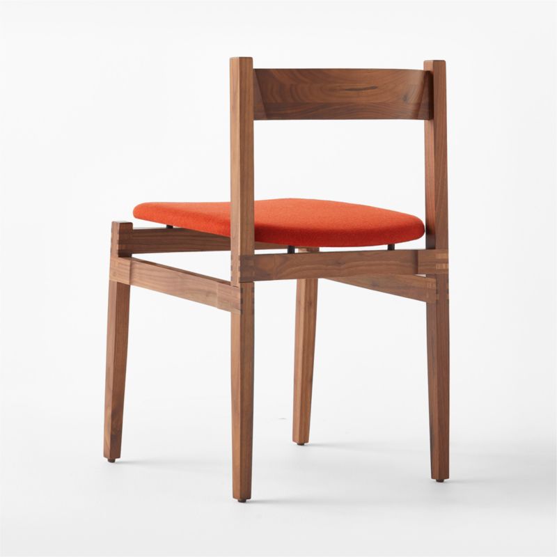 Ambrogio Red Upholstered Dining Chair by Gianfranco Frattini | CB2