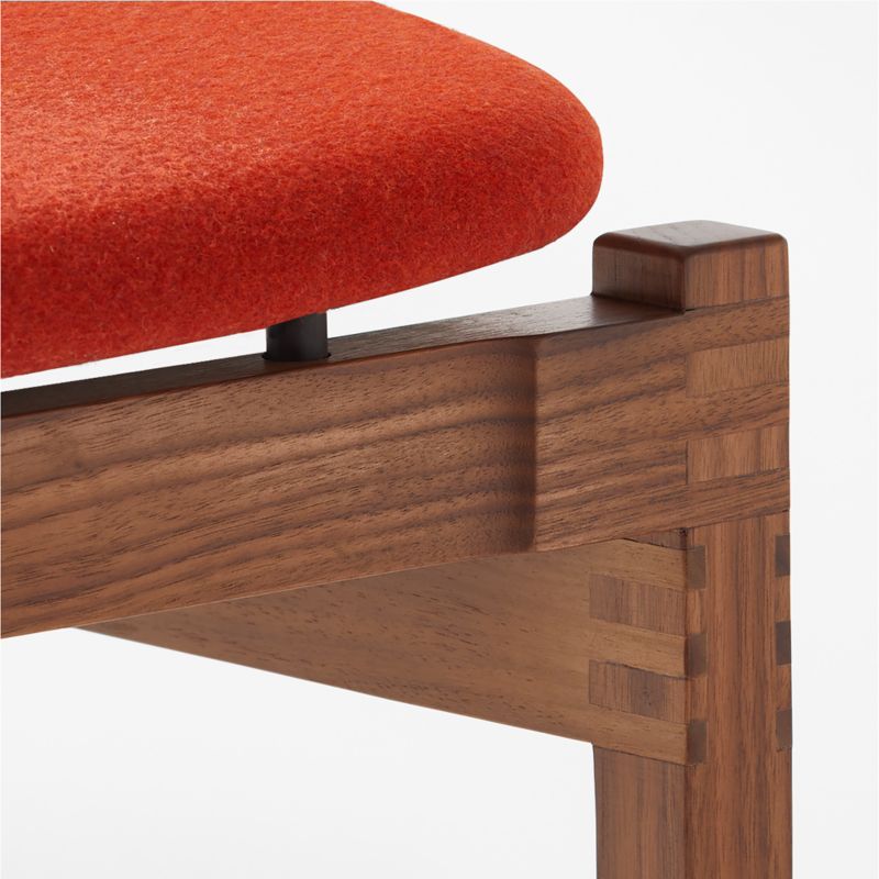 Ambrogio Red Upholstered Dining Chair by Gianfranco Frattini | CB2