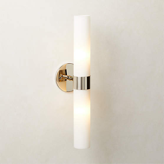 Graziano Indoor/Outdoor Travertine Wall Sconce + Reviews | CB2