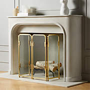 Amos Brass Fireplace Screen | CB2