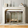 Amos Polished Nickel Fireplace Screen | CB2