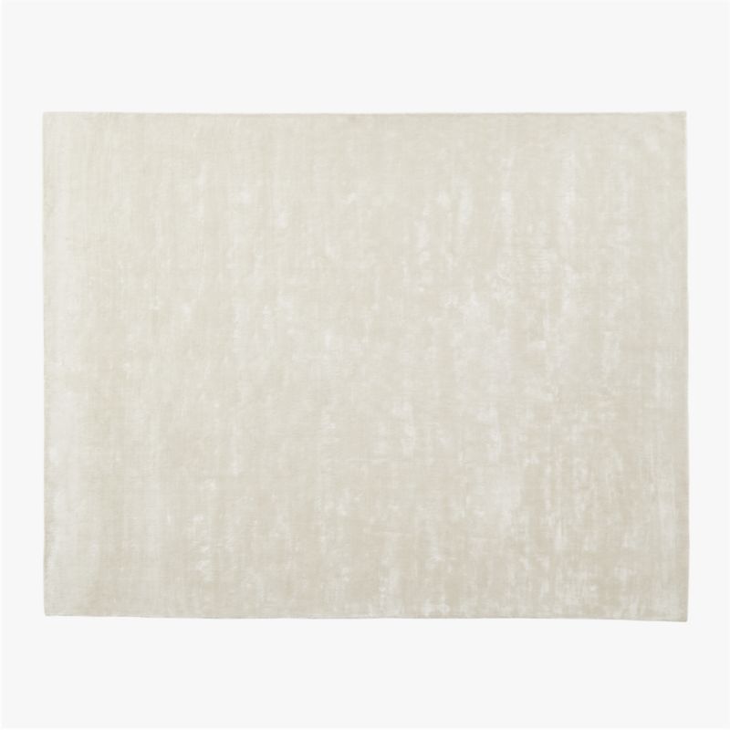 Anders Ivory TENCEL Lyocell Area Rug 6'x9' + Reviews | CB2