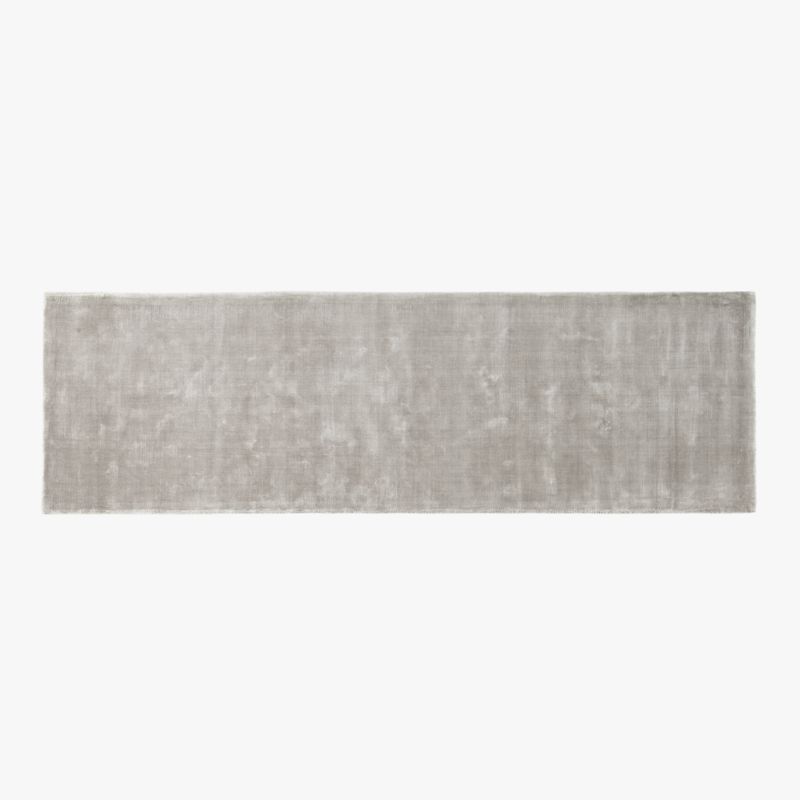 Anders Grey TENCEL Lyocell Runner Rug 2.5'X8' + Reviews | CB2