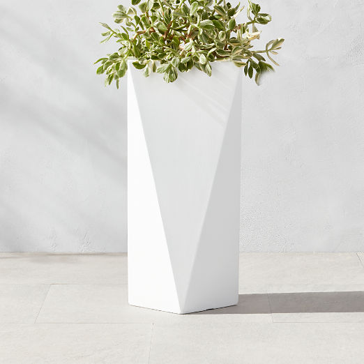 Modern White Outdoor Planters, Plant Pots and Planter Bowls | CB2