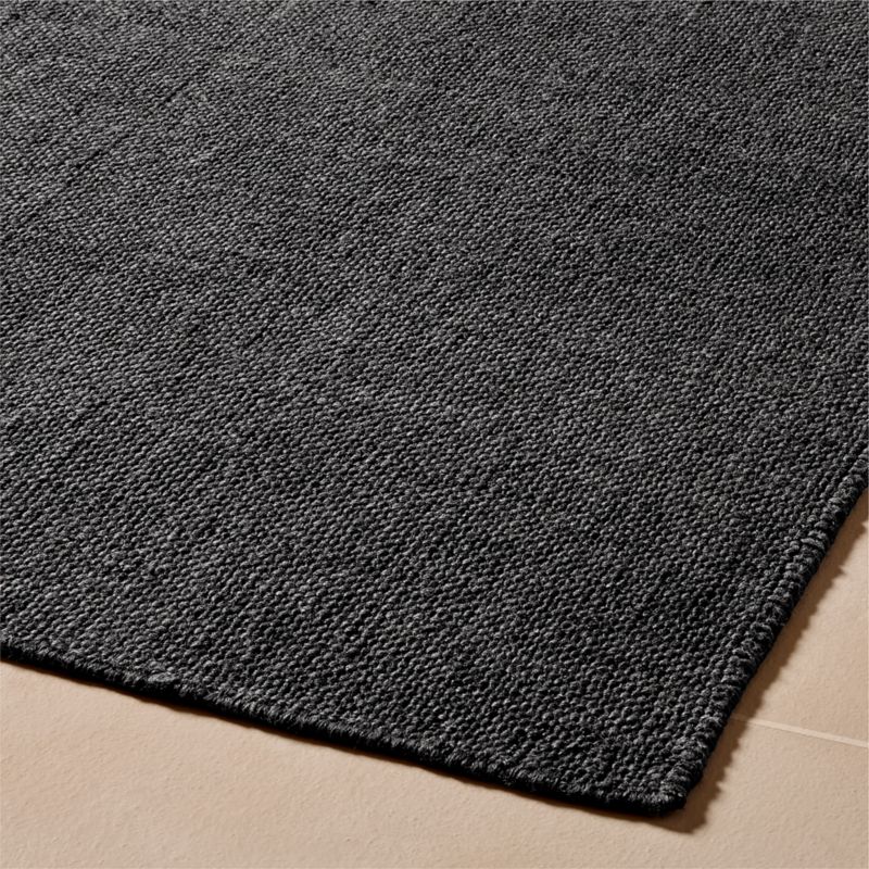 Antos Handwoven Charcoal Linen and Jute Area Rug 8'x10' + Reviews | CB2 ...
