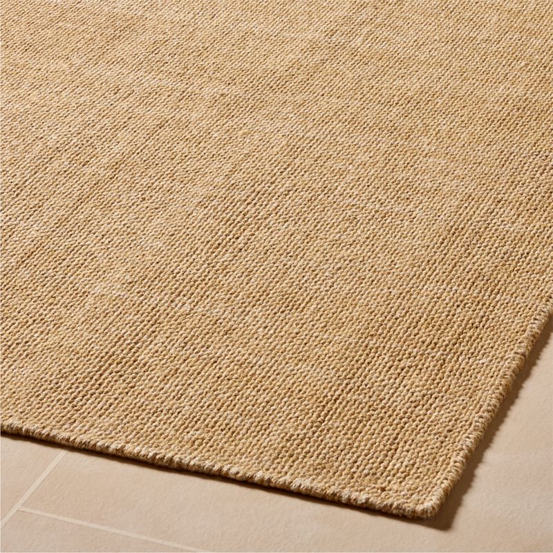 Antos Handwoven Sand Linen and Jute Area Rug 9'x12' + Reviews | CB2