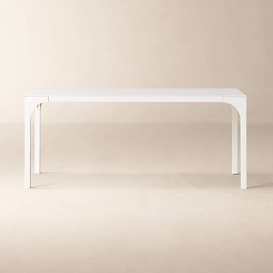 Harper White Dining Table Base + Reviews | CB2