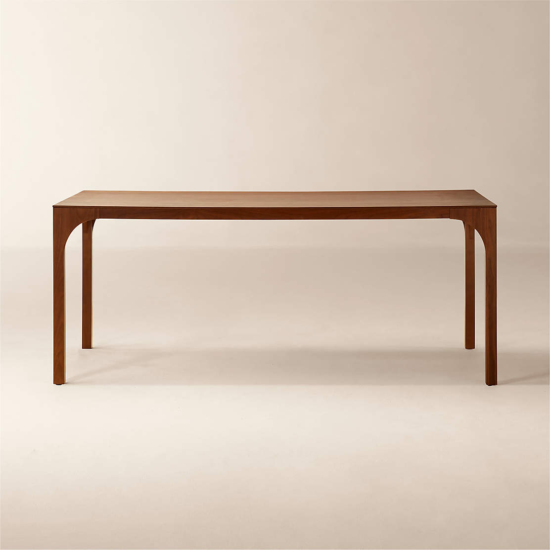 Sydney Rectangular Carrara Marble Dining Table with Walnut Legs 72'' | CB2