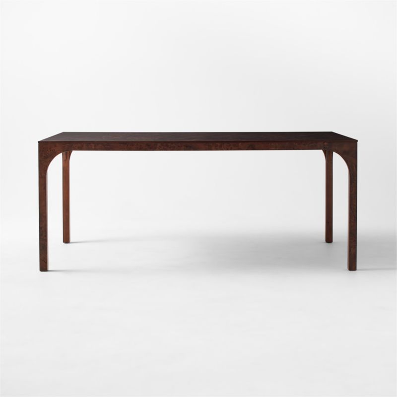 Aqua Virgo 72 Rectangular Dark Burl Wood Dining Table Reviews CB2
