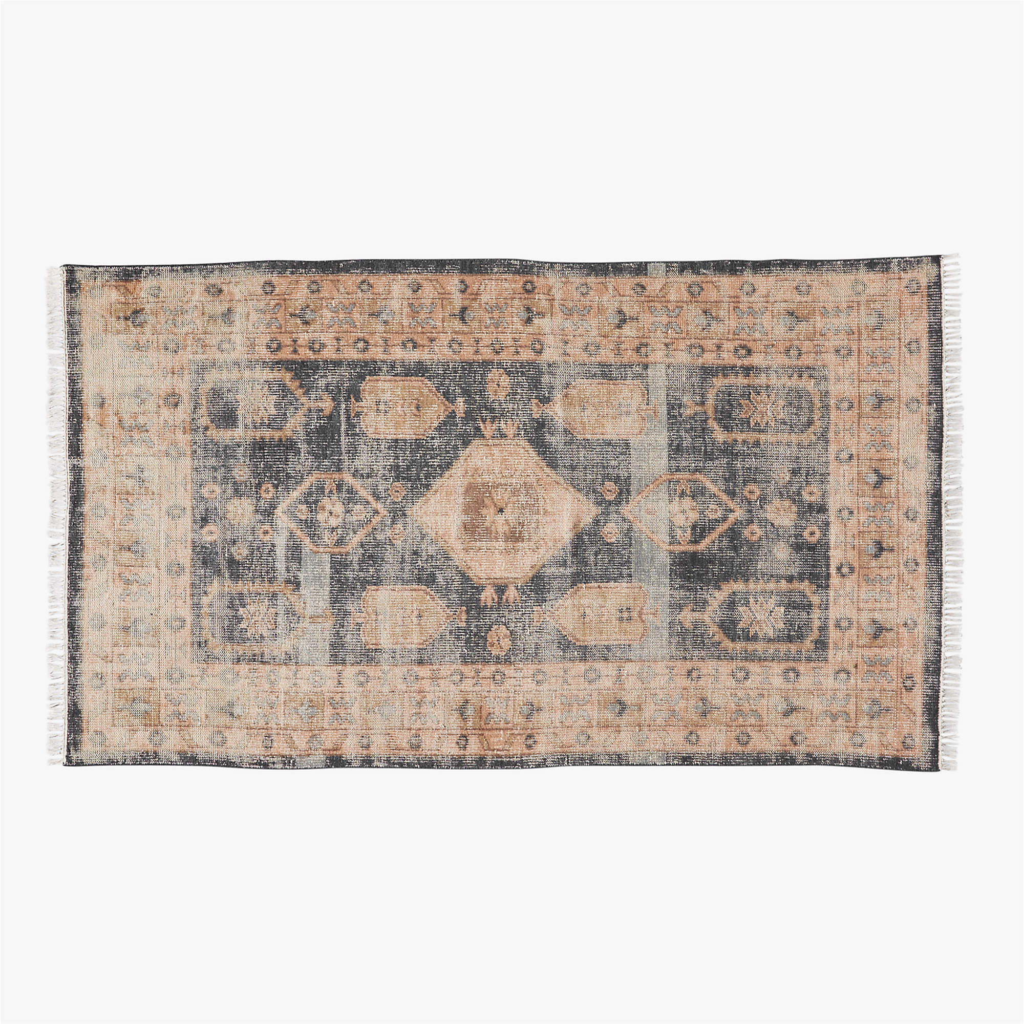 Aracati Navy Blue New Zealand Wool Area Rug 5'x8' + Reviews | CB2