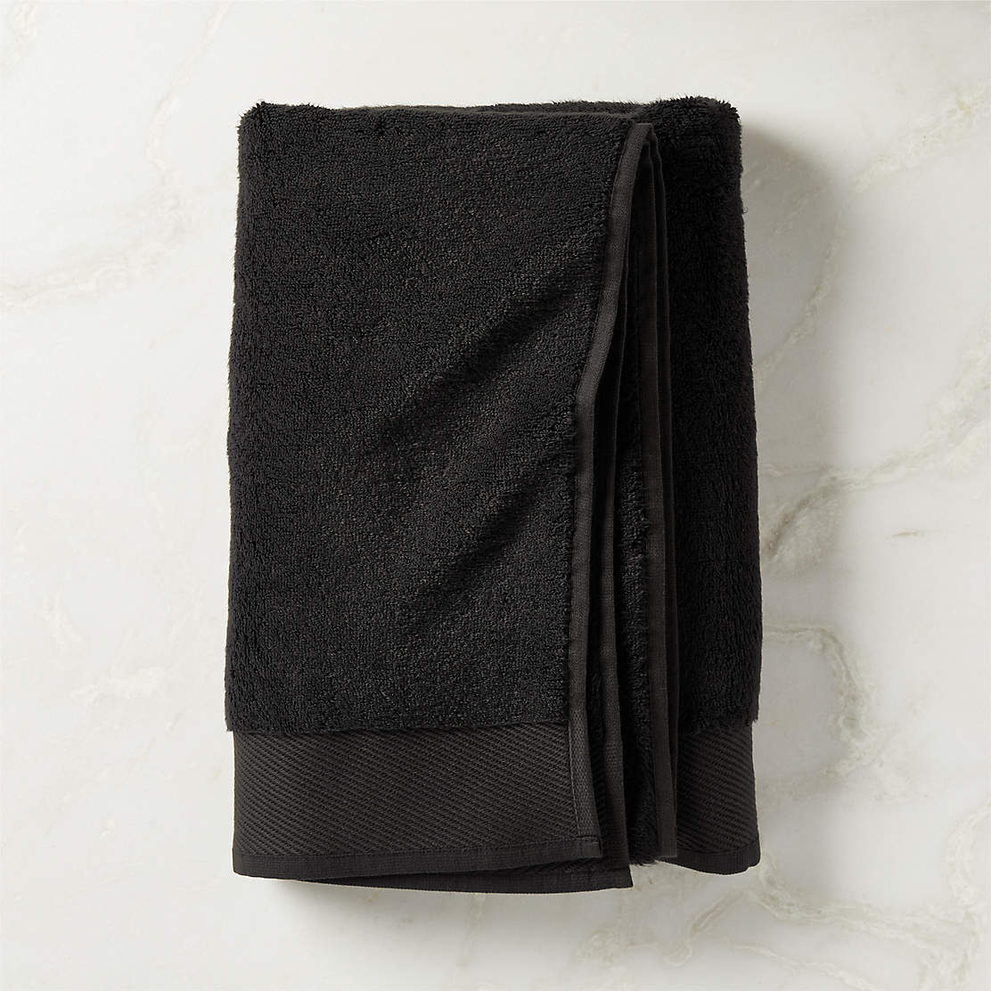 Brooks Organic Cotton Black Bath Towel Set + Reviews | CB2