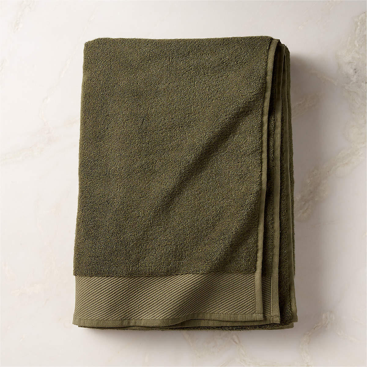 Arlow Tencel Green Bath Sheet + Reviews | CB2