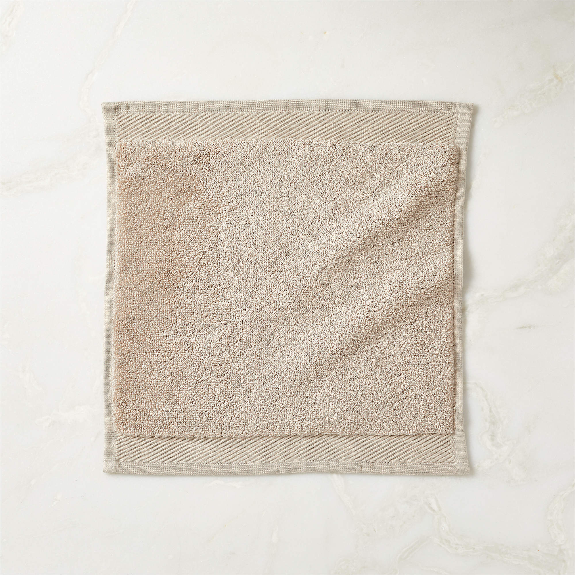 Arlow Organic Cotton Beige Washcloth + Reviews | CB2