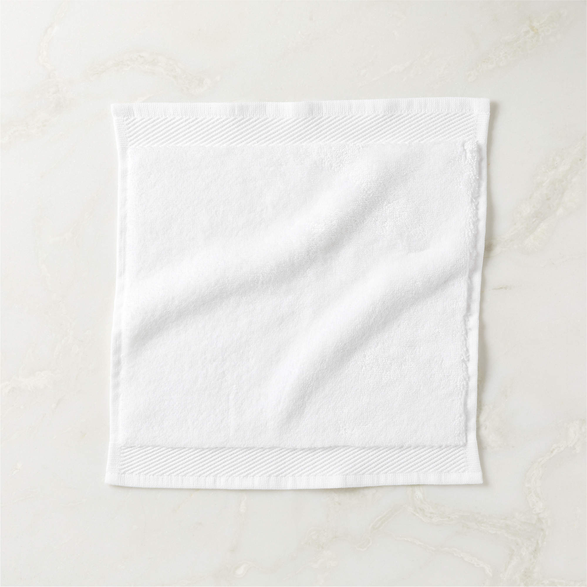 Arlow Organic Cotton White Washcloth + Reviews | CB2