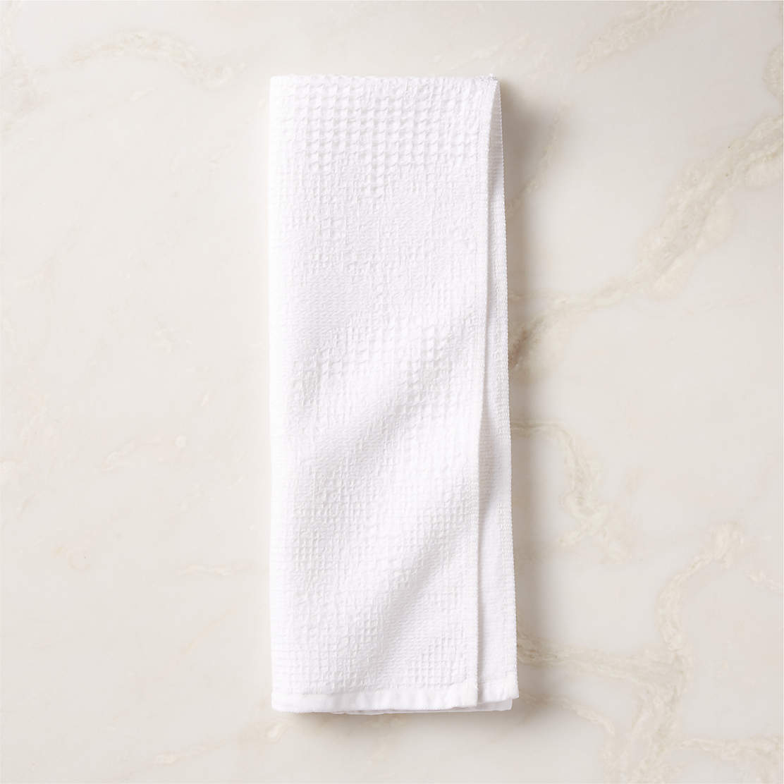 Kalani Organic Cotton White Hand Towel + Reviews | CB2