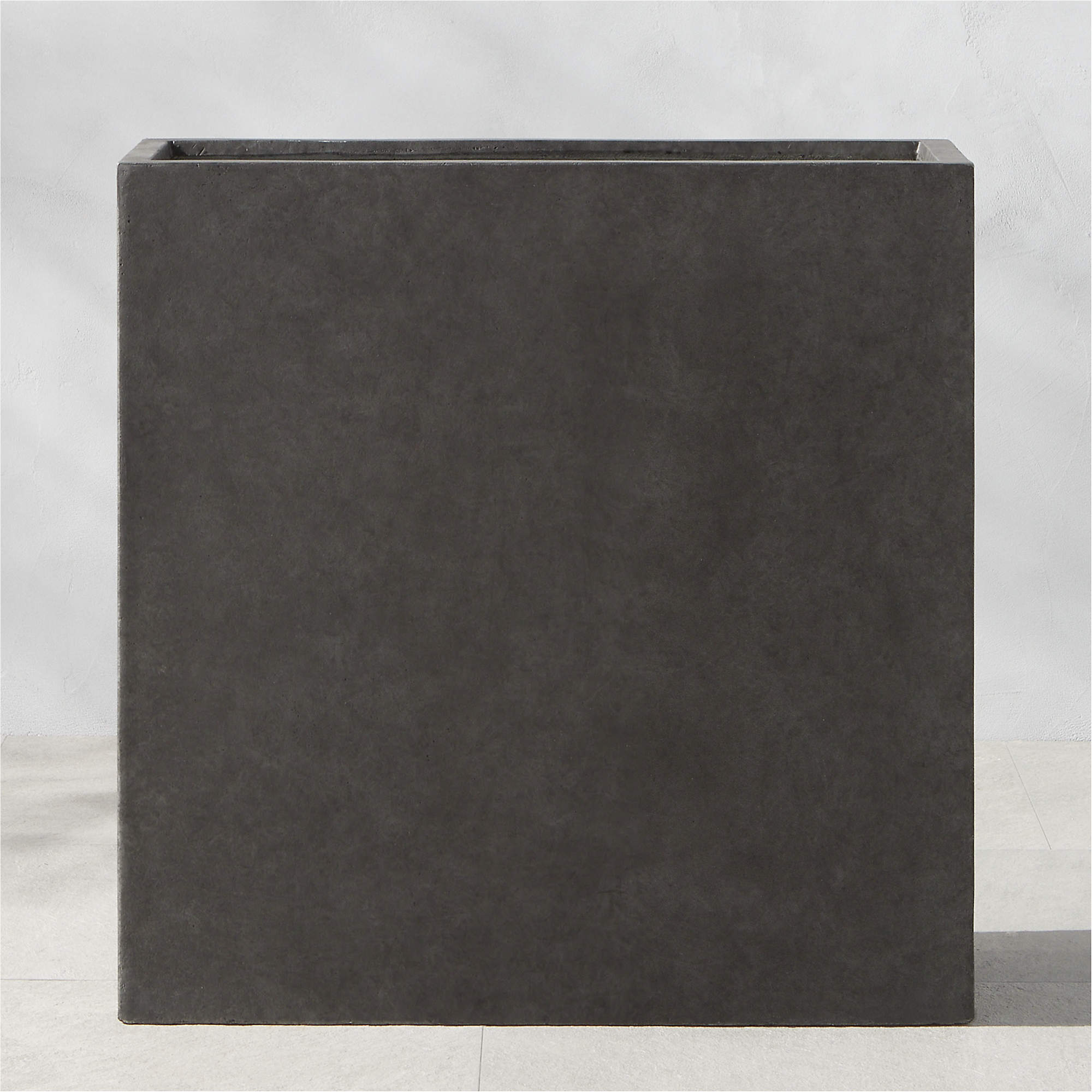 Ash Modern Dark Grey Cement Outdoor Planter Extra-Large + Reviews | CB2
