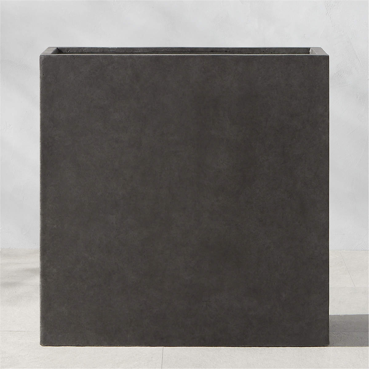 Ash Modern Dark Grey Cement Outdoor Planter Extra-Large + Reviews | CB2