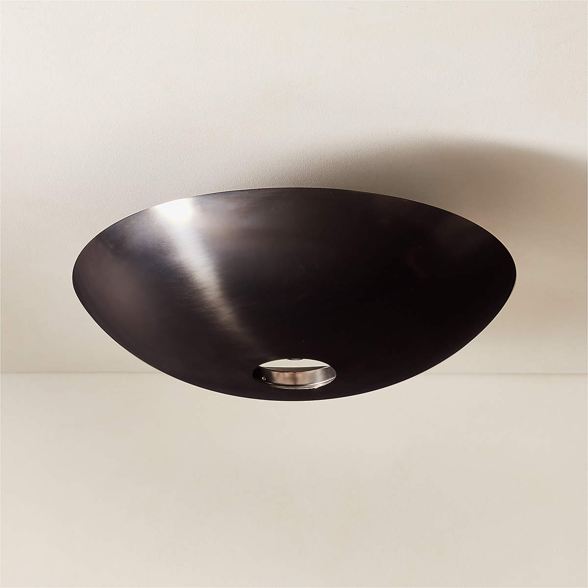 Auden Modern Blackened Brass Pendant Light 16.5" | CB2