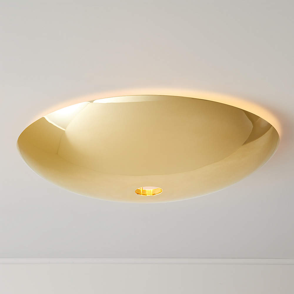 Polished Brass Flush Mount Ceiling Lights | Shelly Lighting