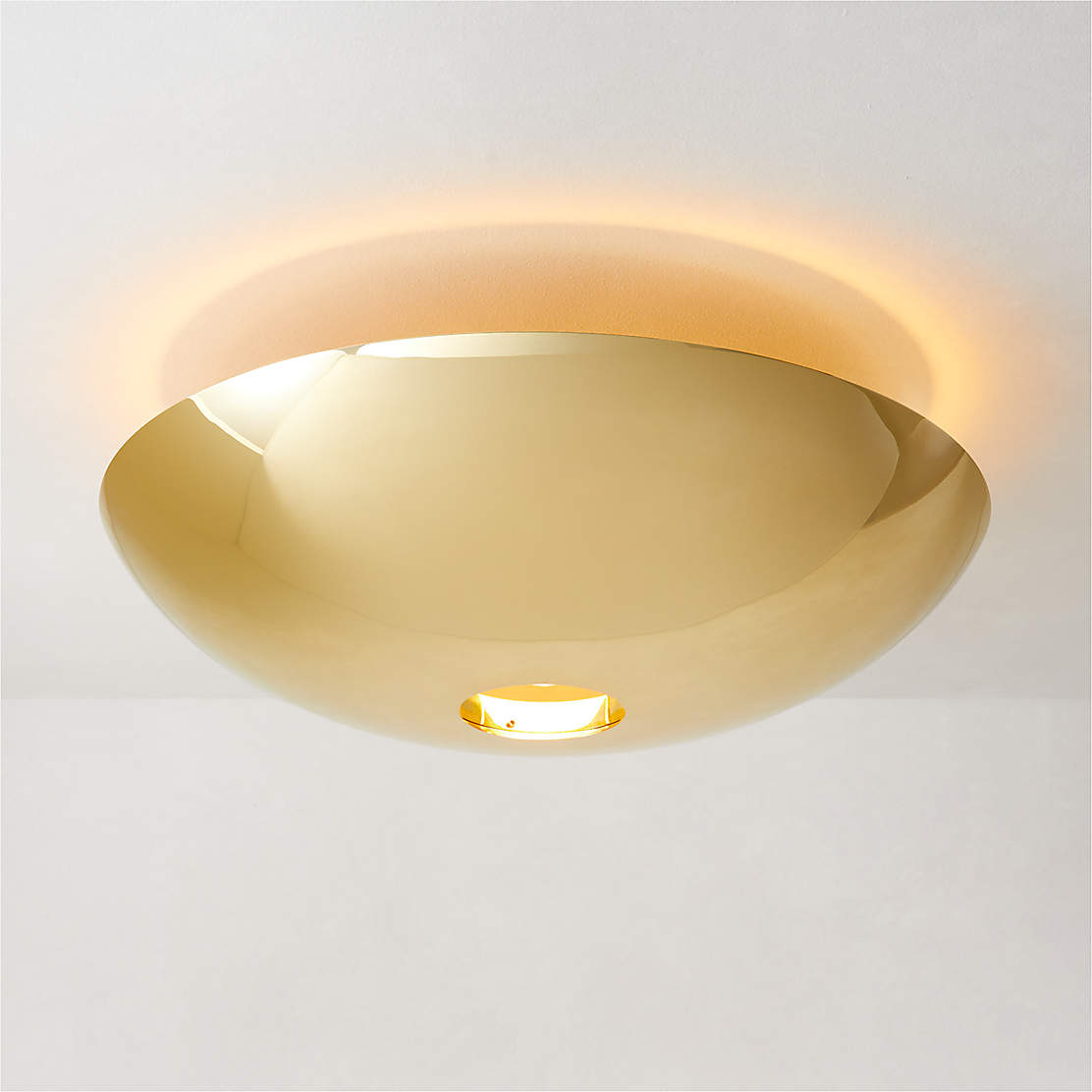 Lamina Brass Modern Burst Flush Mount + Reviews | CB2 Canada