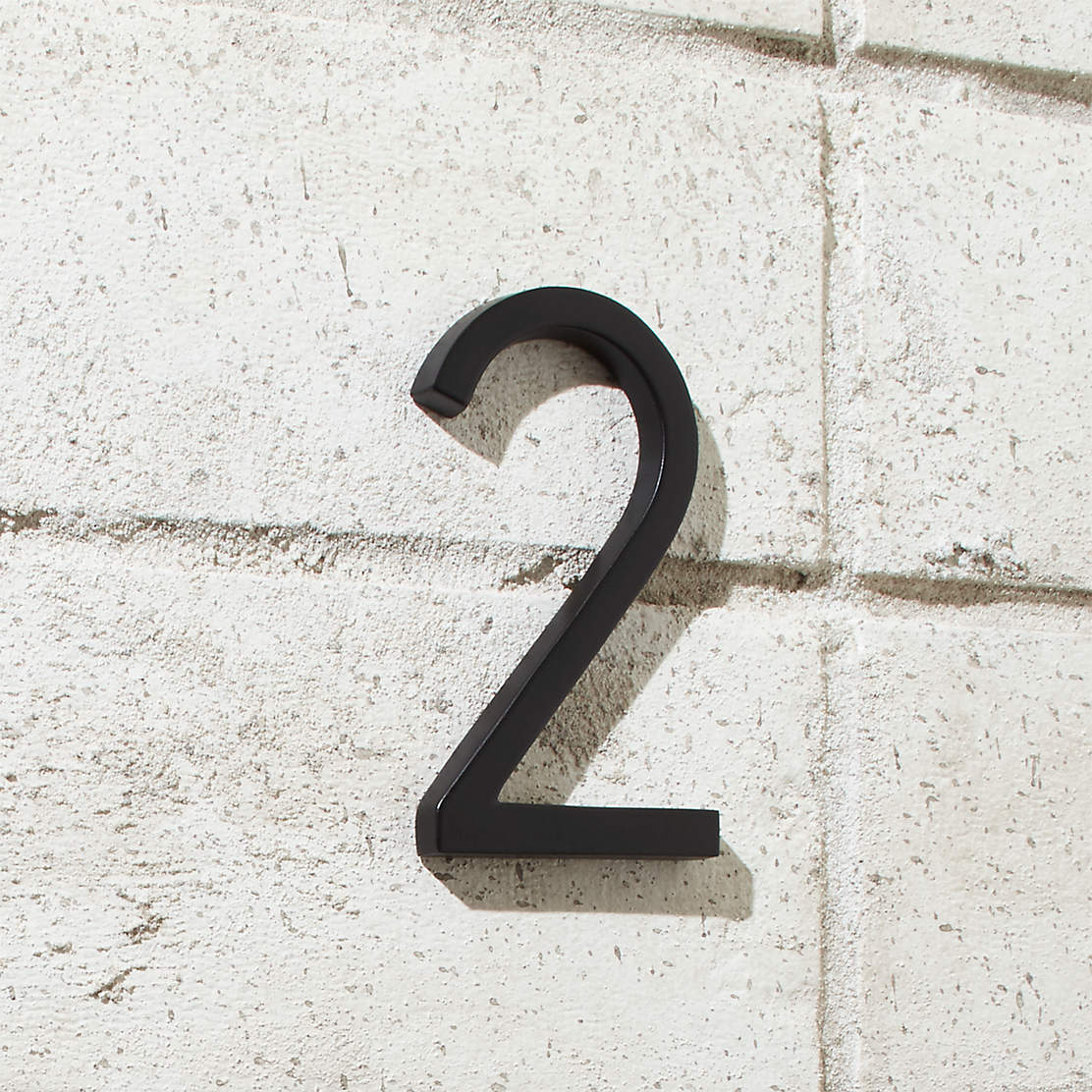 Aurele 6" Matte Black House Numbers | CB2 Canada