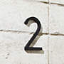 Aurele 4" Matte Black House Number 2 + Reviews | CB2