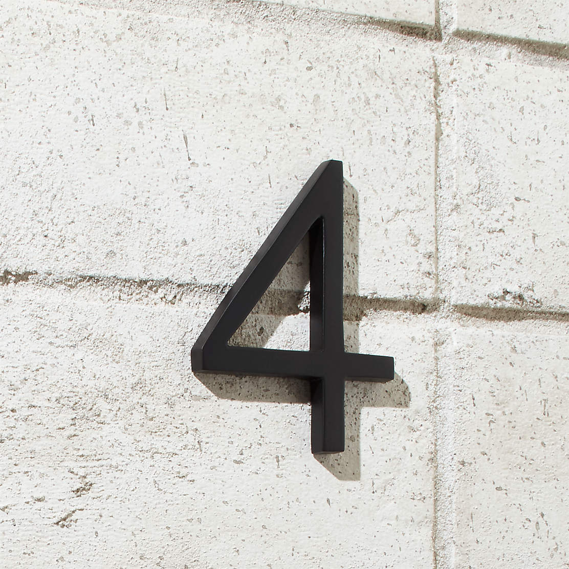 Aurele 6" Matte Black House Numbers | CB2 Canada