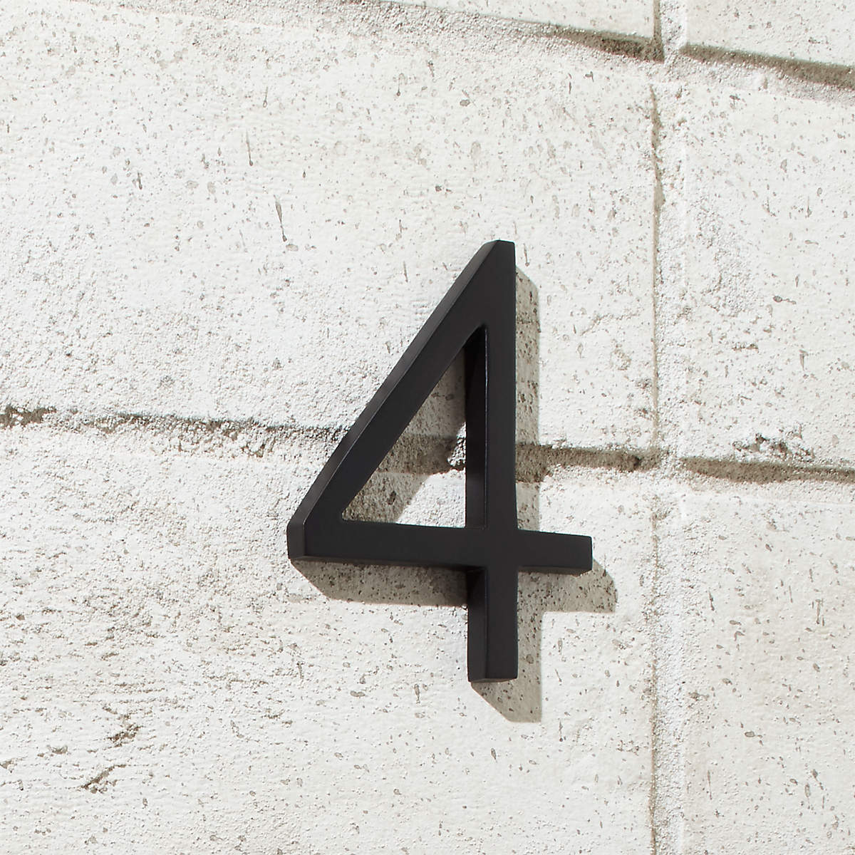 Aurele 4" Matte Black House Numbers | CB2 Canada