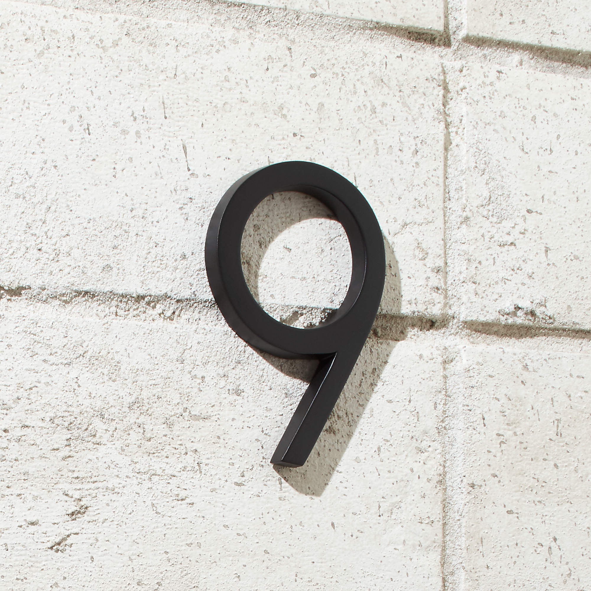 Aurele 4" Matte Black House Numbers | CB2 Canada