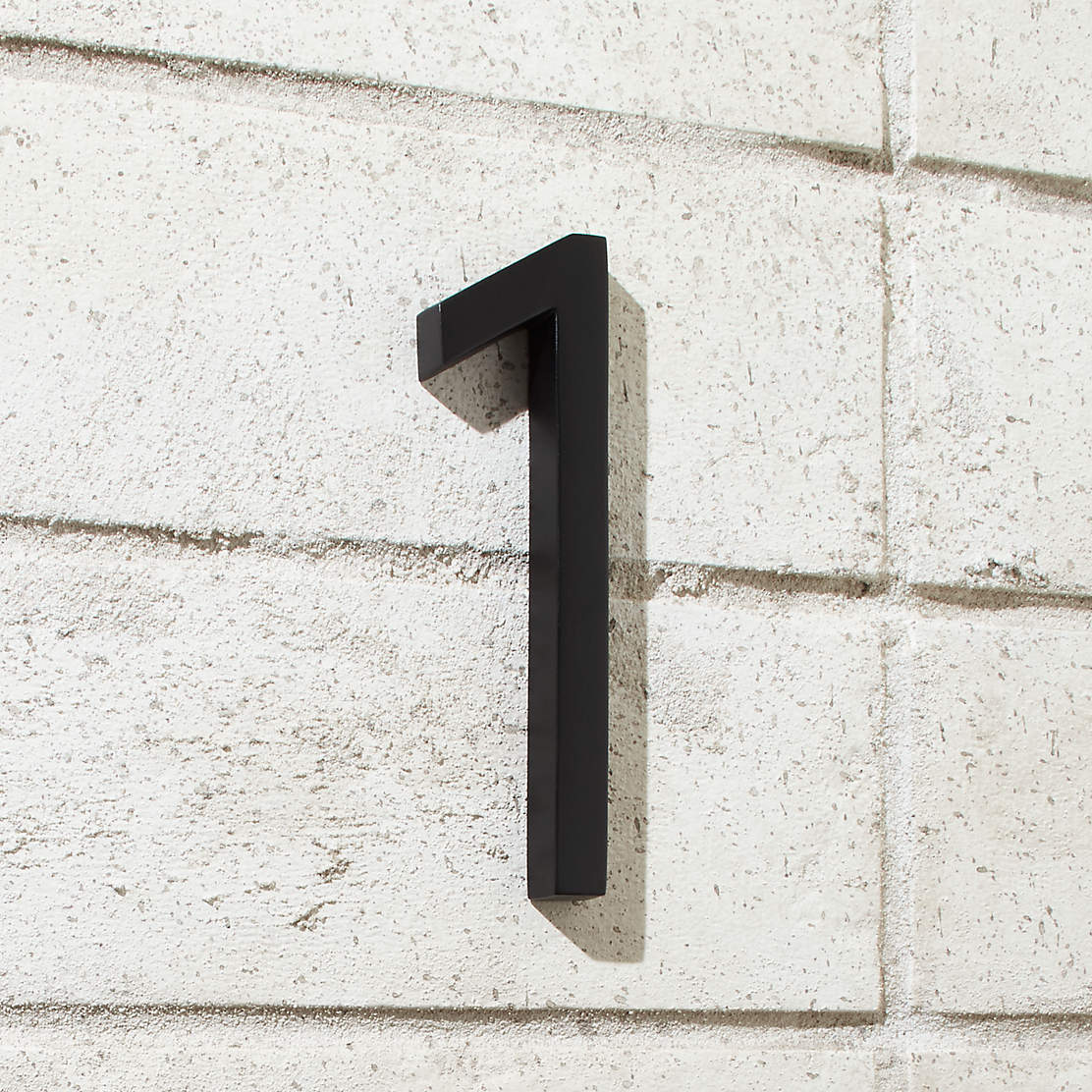 Aurele 4" Matte Black House Number 3 + Reviews | CB2