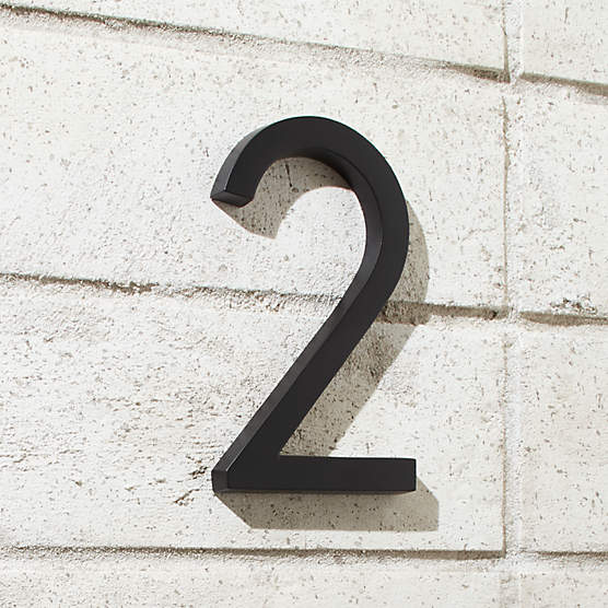 Aurele 6" Matte Black House Numbers | CB2 Canada