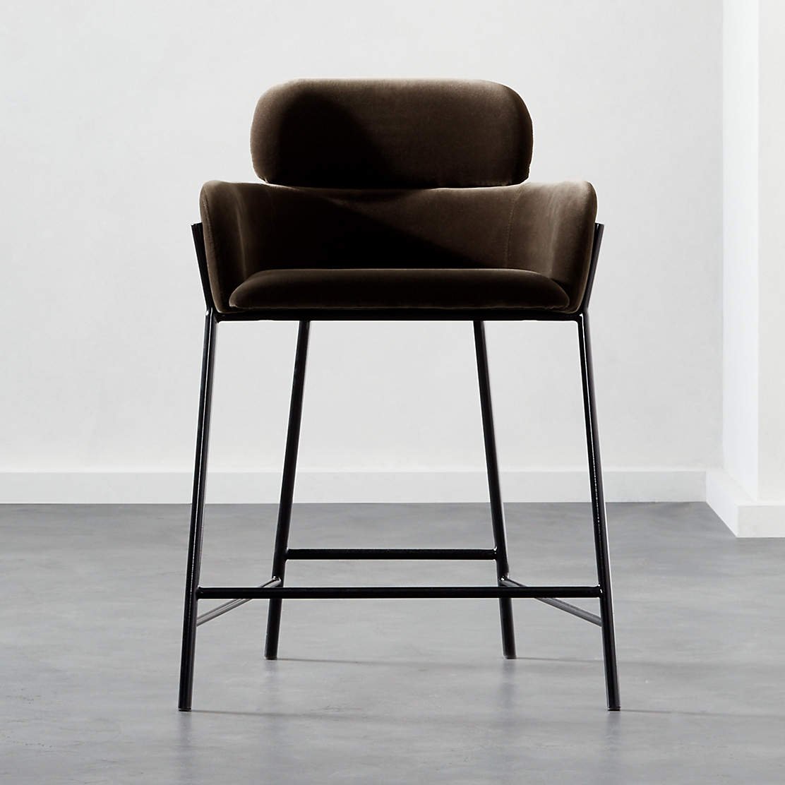 Azalea Modern Brown Counter Stool + Reviews | CB2