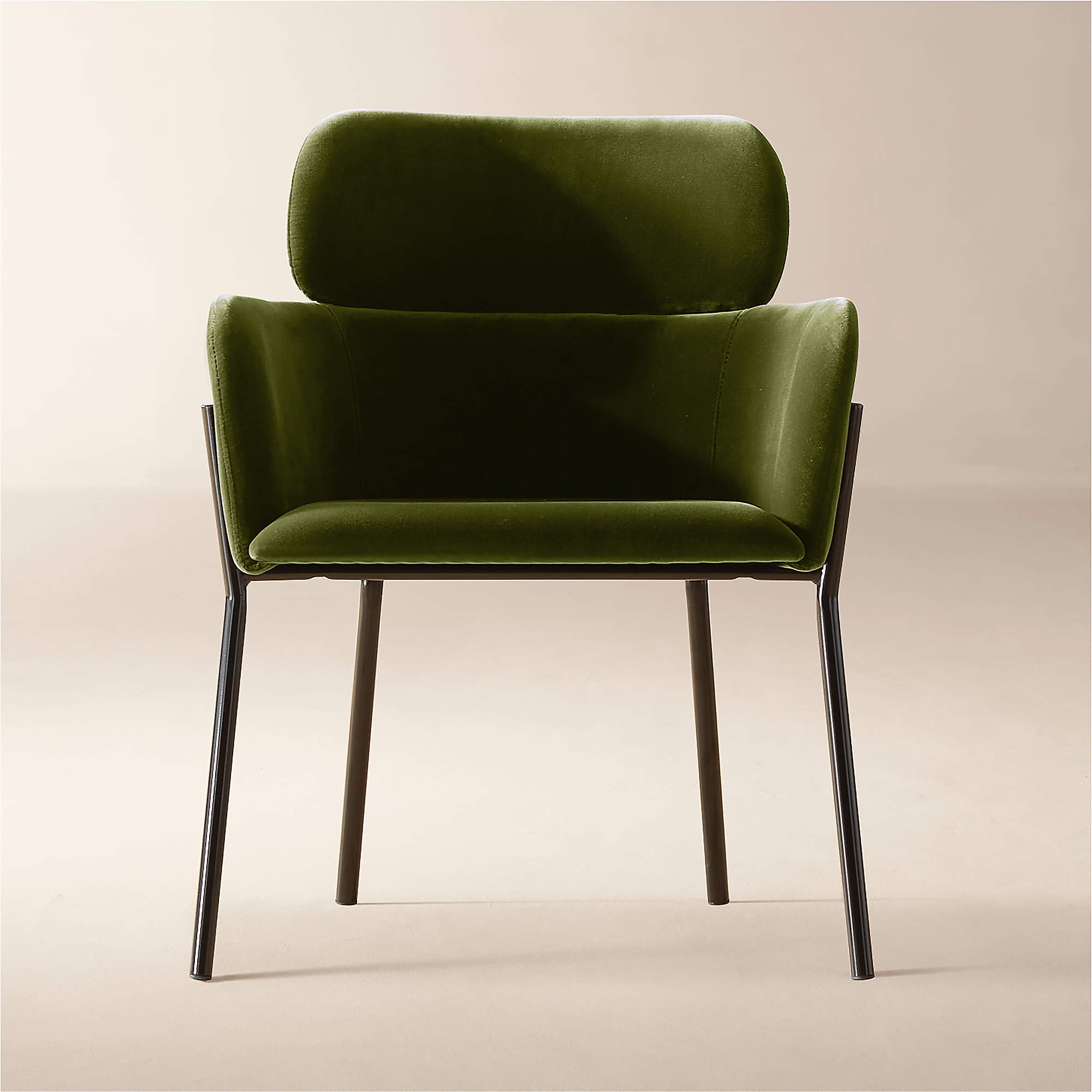 Azalea Green Velvet Dining Chair + Reviews | CB2 Canada
