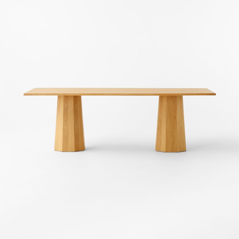 Bancroft Rectangular Oak Wood Dining Table 90" + Reviews | CB2