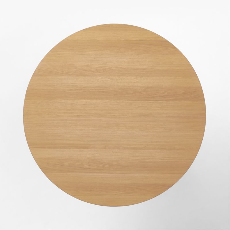 Bancroft 60" Round Oak Pedestal Dining Table + Reviews | CB2